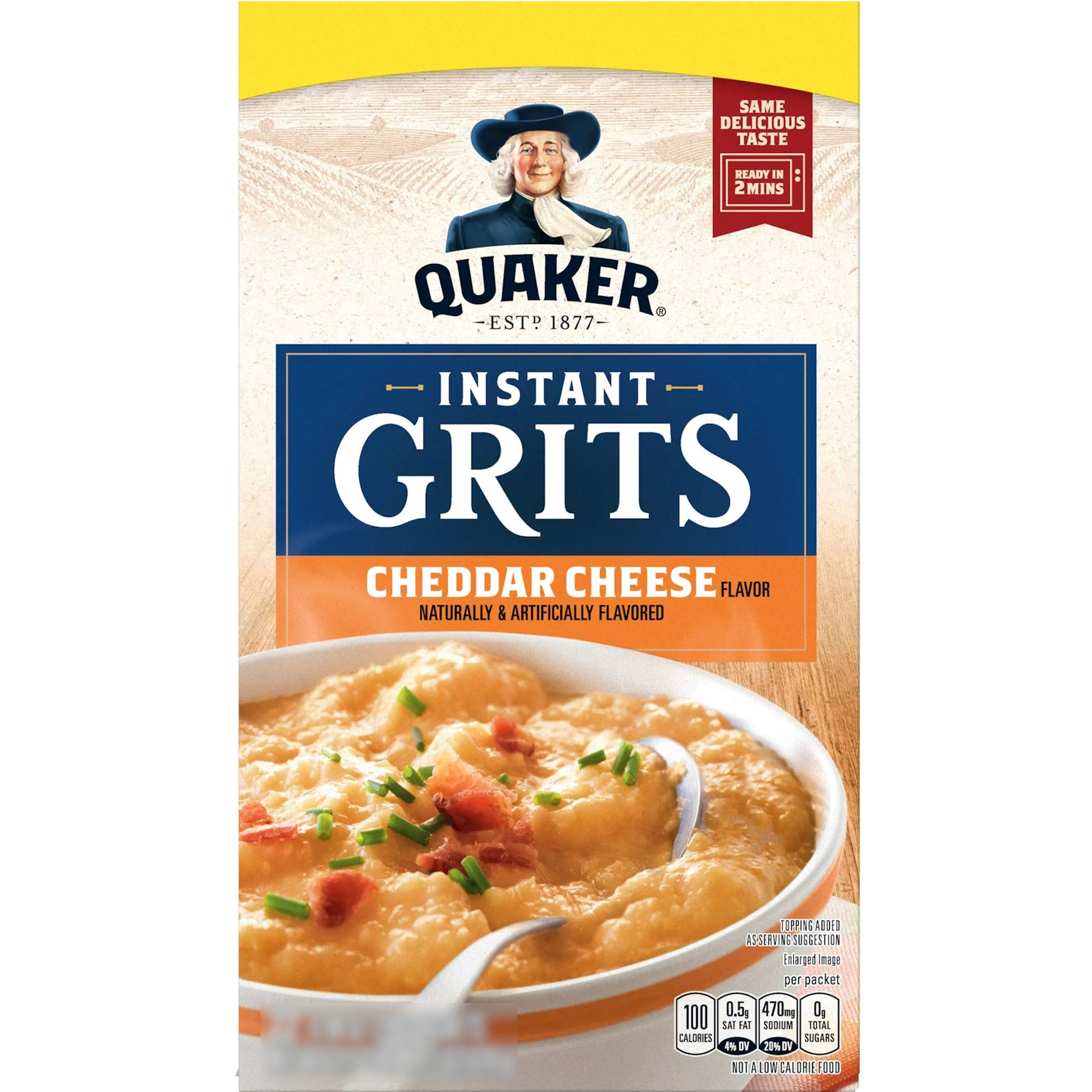 Quaker Instant Grits Packet Cheddar Cheese Flavor, 1 oz | Triple Crown ...